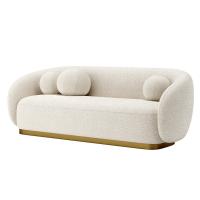 China 240cm×85cm Modern Fabric Sofa Set White Flannel Sponge Filling for sale