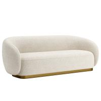 China 240cm×85cm Modern Fabric Sofa Set White Flannel Sponge Filling for sale