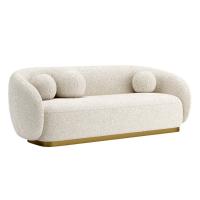 China 240cm×85cm Modern Fabric Sofa Set White Flannel Sponge Filling for sale
