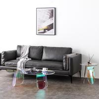 China Transparent Acrylic Coffee Table Round Rainbow House Furniture for sale