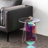 China Transparent Acrylic Coffee Table Round Rainbow House Furniture for sale
