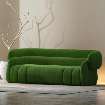 China Flannel Fabric 3 Seat Velvet Modern Suit Sofa For Bedroom for sale