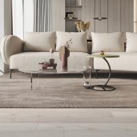 China Round Household Transparent Acrylic Coffee Table PMMA Bedroom Furniture for sale