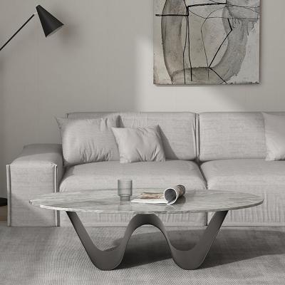 China Glass Marble Topped Pedestal Coffee Table 12mm Rock Slab Top for sale