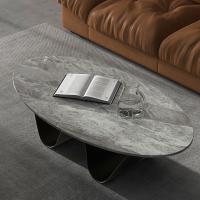 China Glass Marble Topped Pedestal Coffee Table 12mm Rock Slab Top for sale