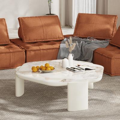 China Marble Countertop Round Rock Coffee Table Customize Color for sale