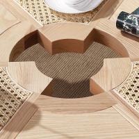 China Outdoor Center Cane Round Coffee Rattan Table 80 * 80 for sale