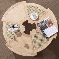 China Outdoor Center Cane Round Coffee Rattan Table 80 * 80 for sale