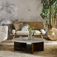 China Bedroom Rattan Linen Sofa Linen Filled Sponge Seat Bag for sale