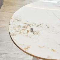 China Stainless Steel White Marble Top Circular Coffee Table 50*50 for sale