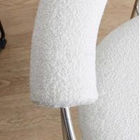 China Minimalist Style Velvet Leisure Chair White Office Lounge for sale