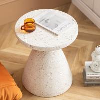 China Round White Stone Cafe Table For Apartment Customizable for sale