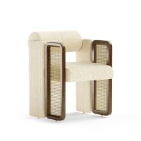 China Modern Lazy Simple Living Room Sofa Chair White Flannel Leisure Single Sofa for sale