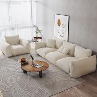 China White Velvet Modern Fabric Sofa Set 3 Seat One Stop Solution for sale