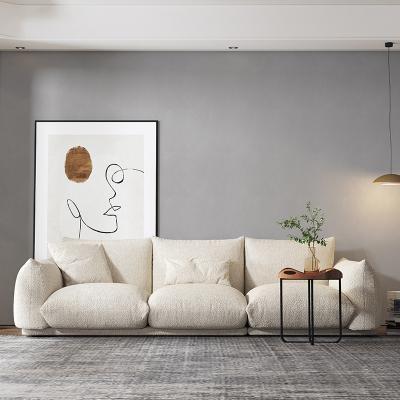 China White Velvet Modern Fabric Sofa Set 3 Seat One Stop Solution for sale