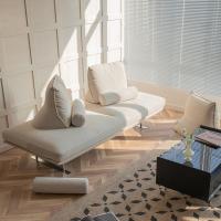 China Cotton Linen Modern Fabric Sofa Set High Seat For Leisure for sale