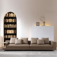 China Modern Living Room Leather Sofa Combination Nordic Luxury Straight Row for sale