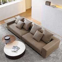 China Modern Living Room Leather Sofa Combination Nordic Luxury Straight Row for sale