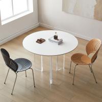 China Modern Dining Room Furniture Transparent Round Acrylic Small Dining Table for sale