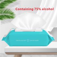 China 75% Wet Alcohol Disinfectant Wipes Cotton Material High Sterilization Rate for sale