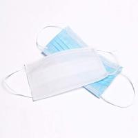 China Light Blue 3 Ply Disposable Face Mask , Disposable Earloop Mask Adult Size for sale
