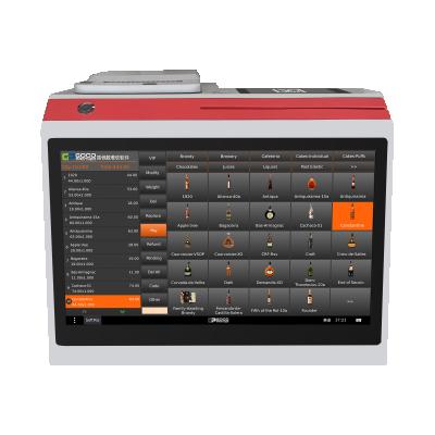 China All in one POS systems with 14.1 inch capacitive touch screen built-in 5 inch customer display and 80mm thermal printer for sale