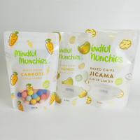 China Custom Printed Plastic Bags Food Grade Stand Up Zipper Pouch for Chips Snack Packaging Bags with Window for sale