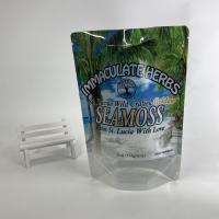China Food Grade Plastic Bags Custom Printed Packaging Bags for Seamoss Resealable Stand Up Zipper Pouches with Window for sale