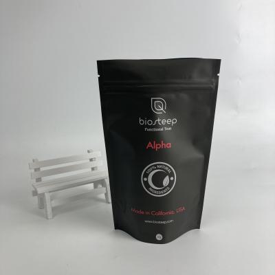 China Custom Printed Wholesale Plastic Bags Food Grade Tea Packaging Bags Stand Up Zipper Bags for Tea Coffee Powder for sale