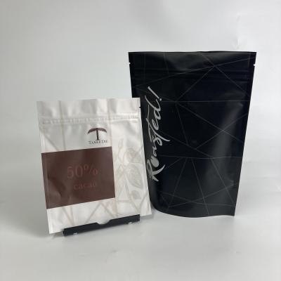 China Hot Selling Custom Printed 3 Side Seal Zipper Bags for Chocolate Snack Resealable Snack Packaging Bags with Aluminum for sale