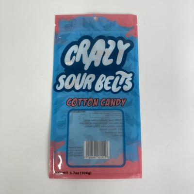 China Digital Print Three Side Seal Bags Cotton Candy  Packaging Bags With Window for sale