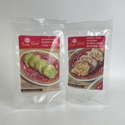 China 2022 china factory custom printed transparent food stand up pouch bag with zipper for sale