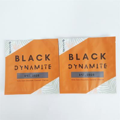 China Custom Printed Food Grade Heat Seal Chocolate Snack Three Side Seal Food Bag Matte Finish Aluminum Foil Snack Bag for sale