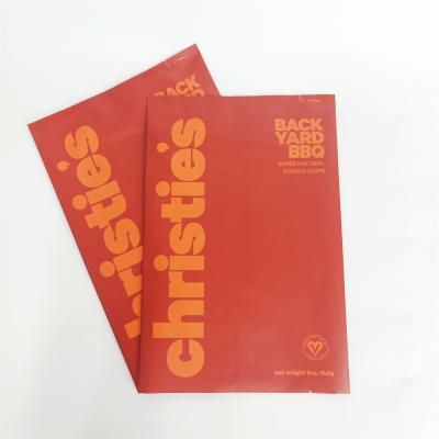 China New Wholesale Factory Food Grade Mylar Back Seal Bag Food Packaging Pouch For Potato Chips for sale