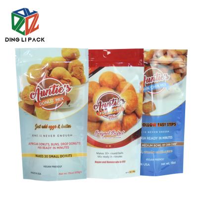 China custom clear printed plastic matte stand up pouches with zipper for food packaging nuts teas coffee bags wholesale for sale