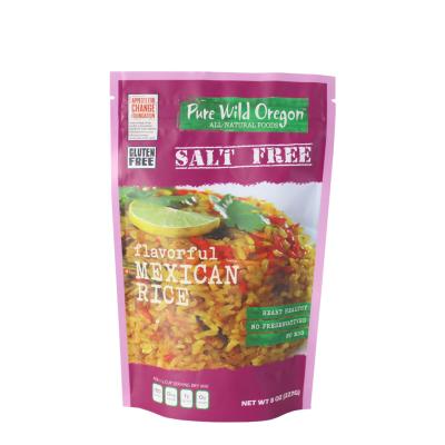 China Custom Printed Matte Food Grade Waterproof Stand Up Pouch Instant Meal Packaging Bag With Zip Lock for sale
