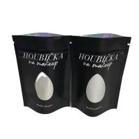China Gravure Printing Custom Stand Up Pouch Holographic Foil Beauty Sponge Packaging for sale