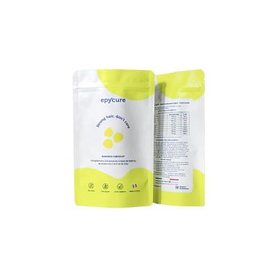 China Capsule vitamin tablet food heat seal packaging bag with tear notch for sale