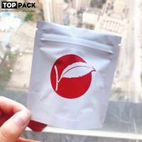 China White matte plastic tea mylar food doypack packaging pouch stand up tea bags with ziplock for sale