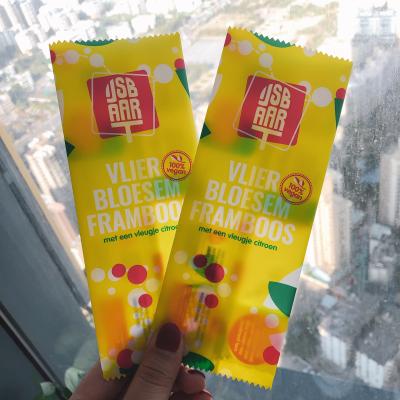 China OEM matte finished food grade ice cream popsicle packaging bag with tear notch for sale