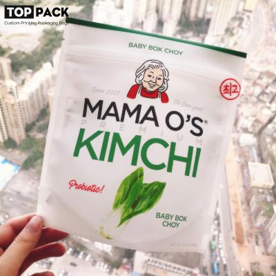 China OEM  Printing Resealable Ziplock Food Packaging Pouches Kimchi Packaging Pouch for sale