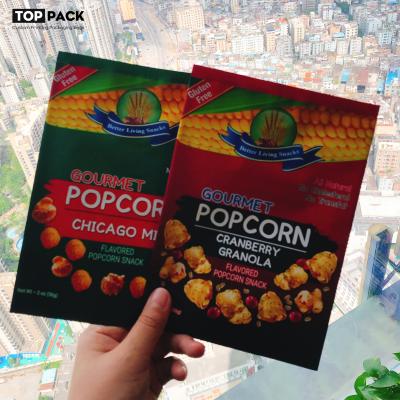 China 2oz pillow packaging custom print popcorn snack bags for sale