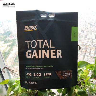 China 15Lb Extra Large Zipper Food Packaging Pouches With Handle For Protein Powder for sale