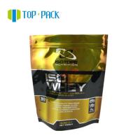 China Plastic Aluminum Foil Resealable Whey Protein Powder Bag With Ziplock Zipper for sale