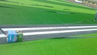 China 8000 Dtex 140 Stitches/M 55mm Football Synthetic Turf Low Maintenance And Easy Installation for sale