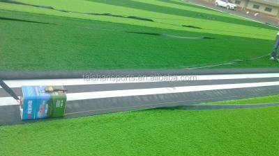 China 8000 Dtex 140 Stitches/M 55mm Football Synthetic Turf Low Maintenance And Easy Installation for sale
