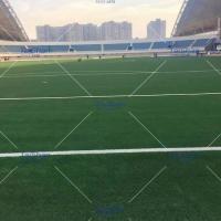 China FIFA Certified 60mm Pile Height UV Resistant Artificial Turf for Football Fields for sale