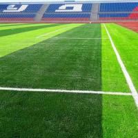 China FIFA Approved UV Resistant 50mm Pile Height Football Artificial Grass with High Density and Low Maintenance for sale