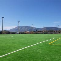 China High Standard Football Artificial Turf 45mm 150 Stitches/M Dark Green Artificial Grass Low Maintenance for sale
