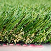China PU Adhensive Four Colors Mixing Durable Landscape Artificial Grass With 45mm Pile Height And Great UV Resistance for sale